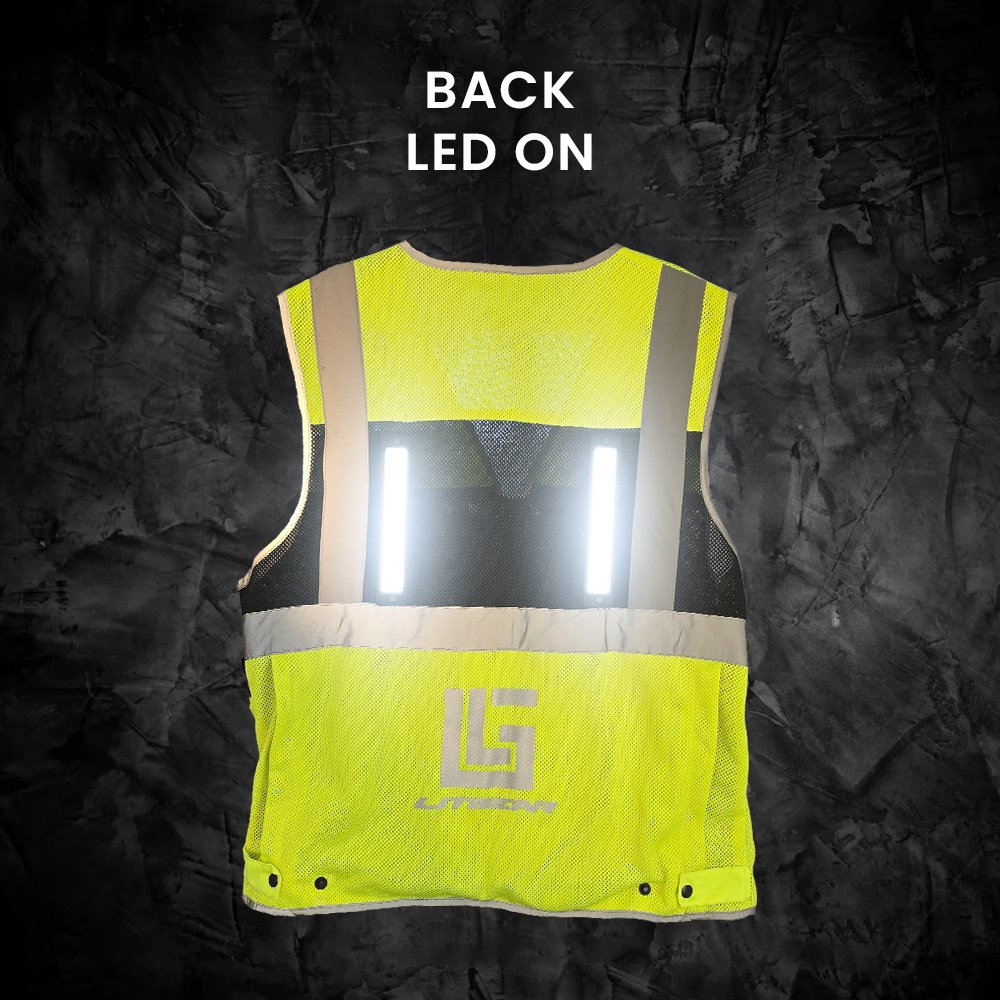 Extra Bright (12 Pocket) LED Vest – Class 2 Mesh – Safety LitGear